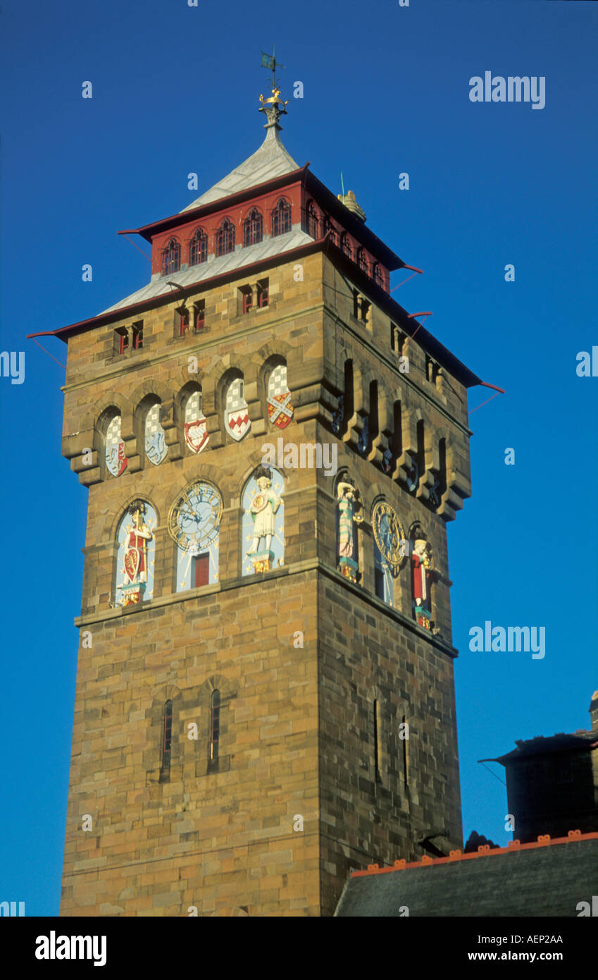 The Marquis of Bute tower at Cardiff castle city centre Cardiff ...