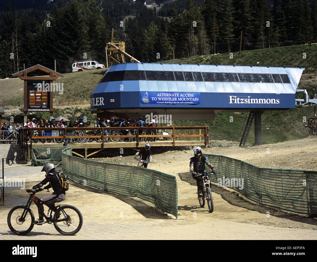 Whistler Mountain Bike ^Park starting point for 200 kilometers of ...