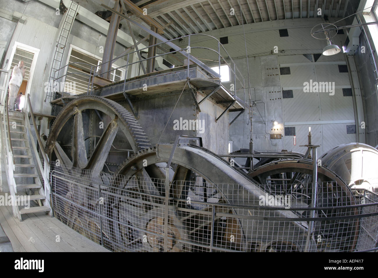 machines in the interior of the Gold Dredge 4 Dawson Yukon Territory ...