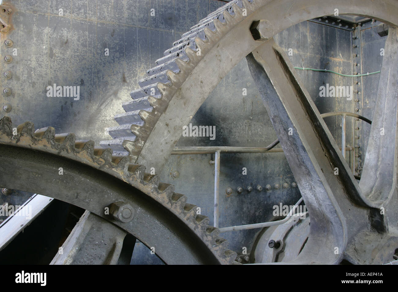 machines in the interior of the Gold Dredge 4 Dawson Yukon Territory ...