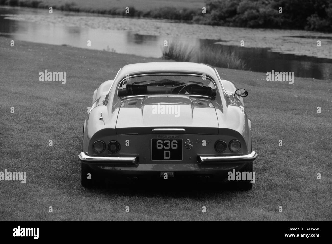 Ferrari rear view Black and White Stock Photos & Images - Alamy