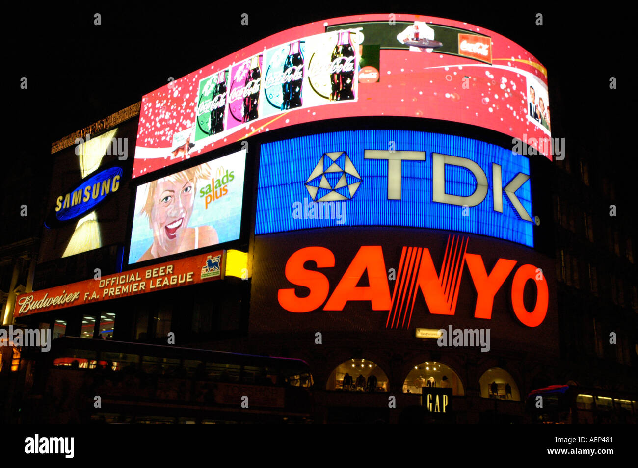 Neon signs at Piccadilly Circus London England UK Stock Photo - Alamy