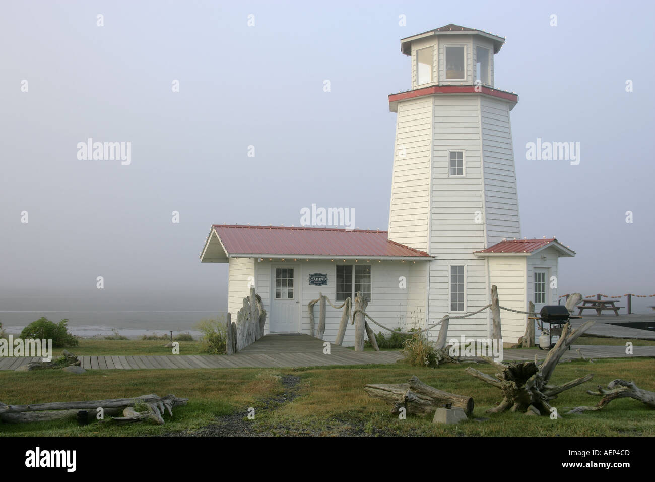 old lighthouse at the Homer Spit Kenai peninsula Homer Alaska USA Stock ...
