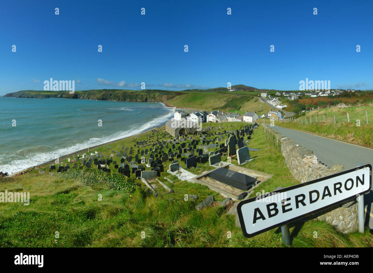 Aberdaron village north Wales U K Europe Lleyn Peninsula Ynys Gwylan ...