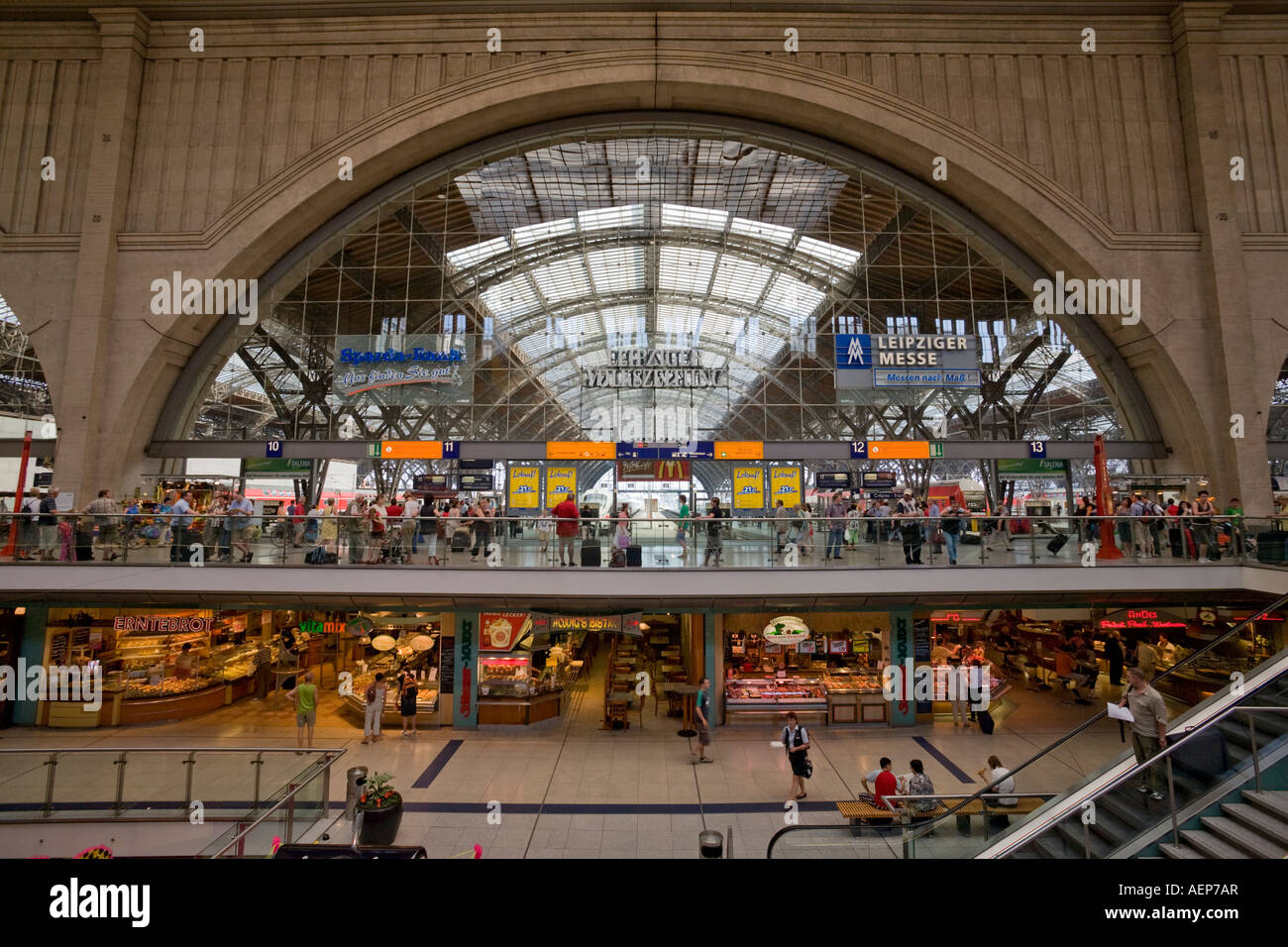 Hauptbahnhof Leipzig Saxony Germany. The largest passenger railway ...