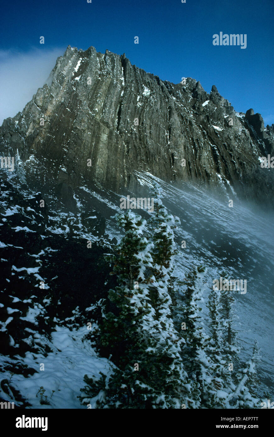 Mount Angeles, 6454 feet high, early winter, Olympic National Park ...