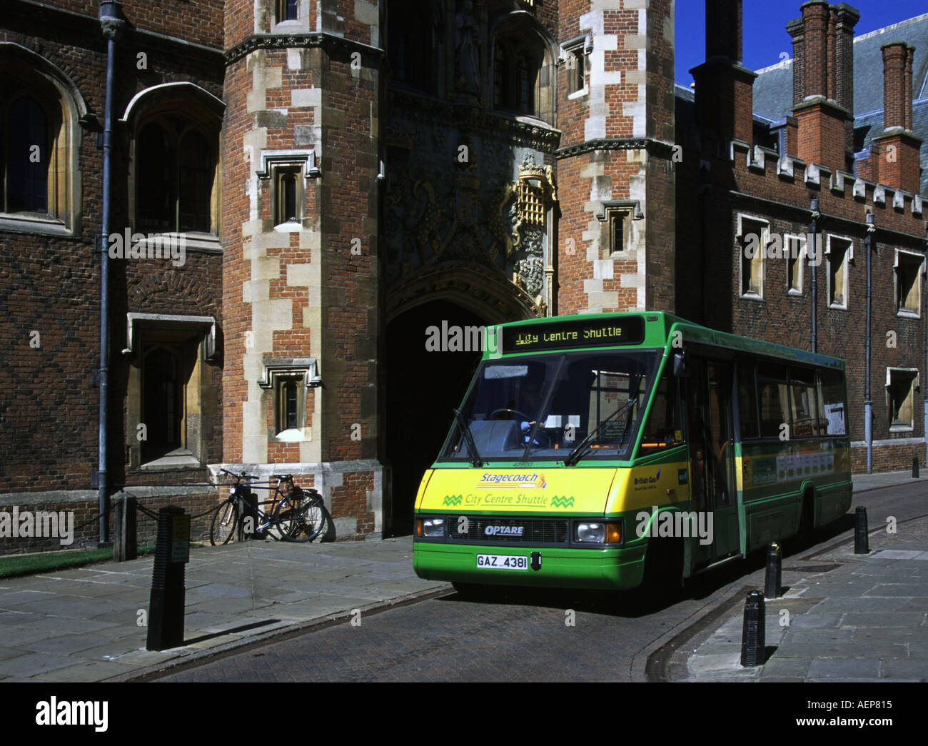Gas powered bus in Cambridge Stock Photo - Alamy