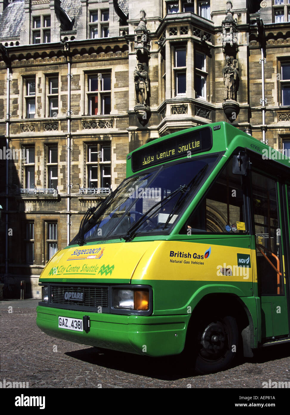 Gas powered bus in Cambridge, England Stock Photo - Alamy