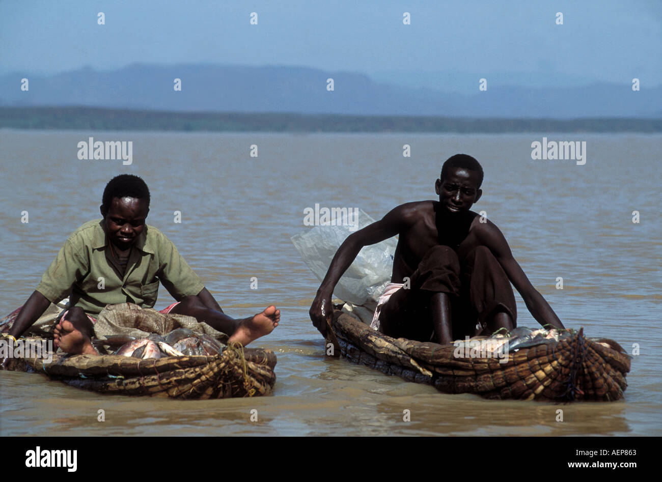 Fishing in Lake Baringo Kenya Stock Photo - Alamy