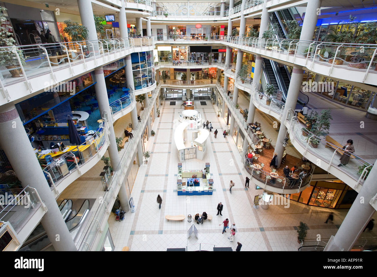 multilevel shopping mall Stock Photo - Alamy