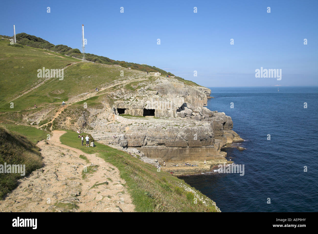 Quarry cave excavation seascape coast hi-res stock photography and ...