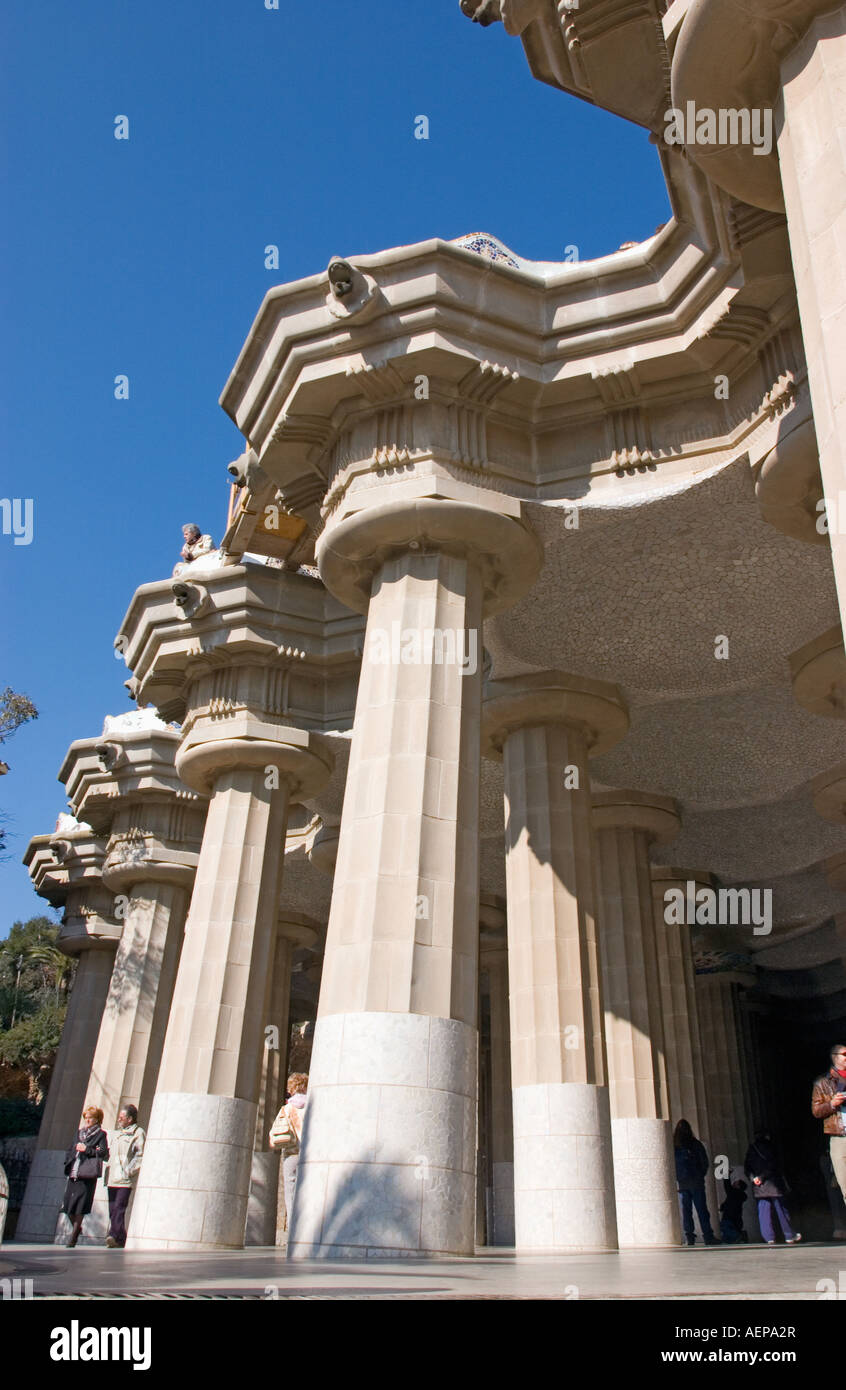 Parc Guell in Barcelona designed by Gaudi Stock Photo - Alamy