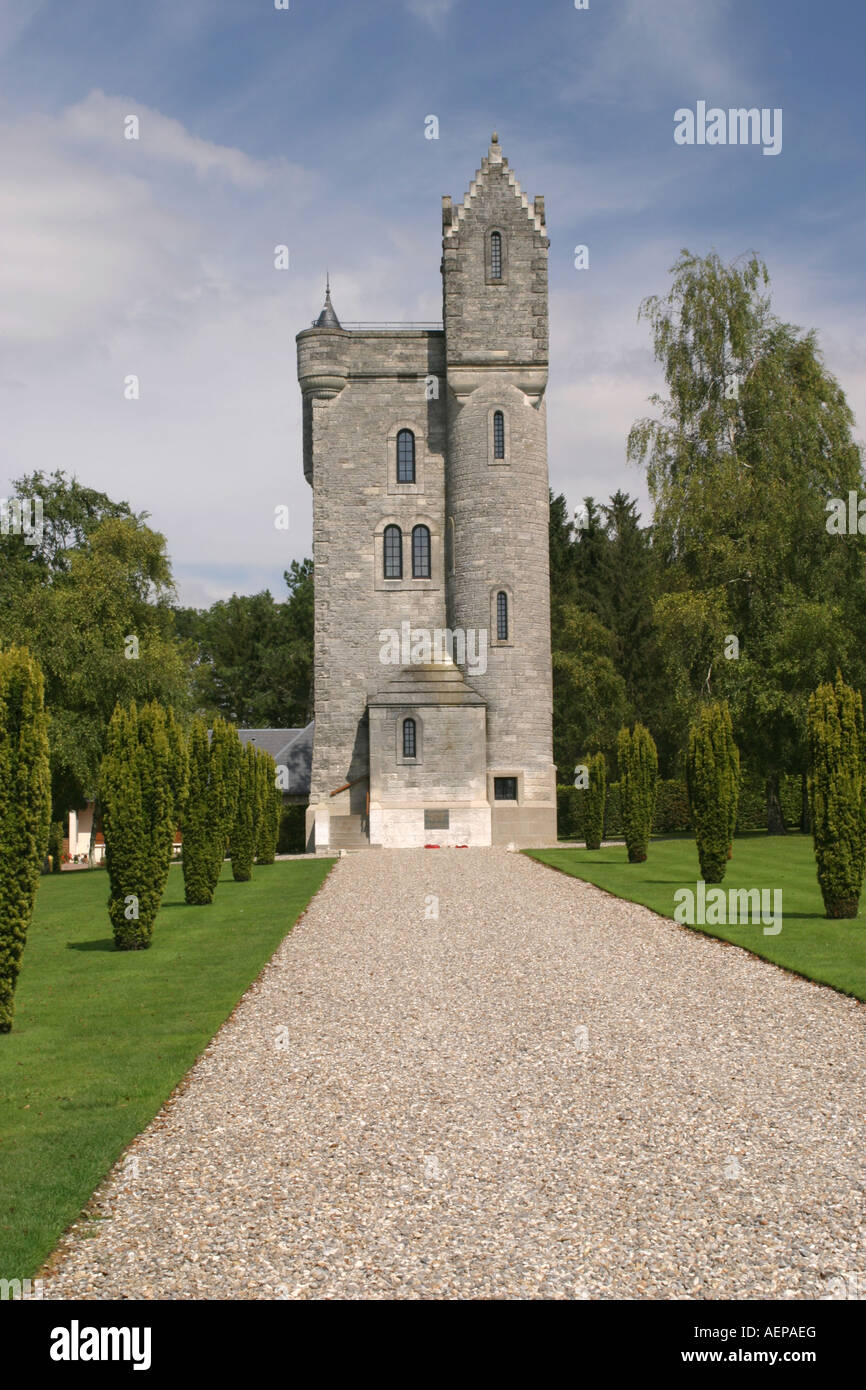War Memorial The Ulster Tower Thiepval Stock Photo - Alamy