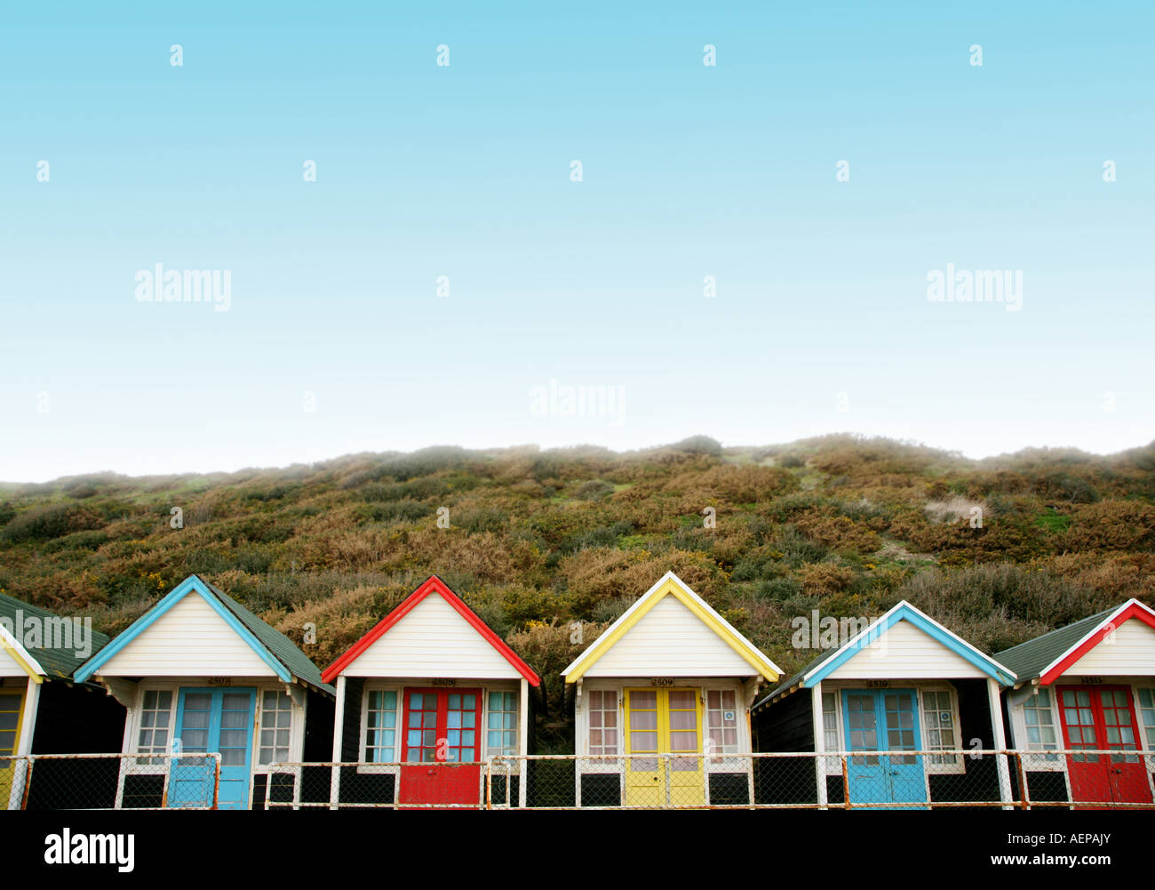 Colourful beach huts at boscombe hi-res stock photography and images ...