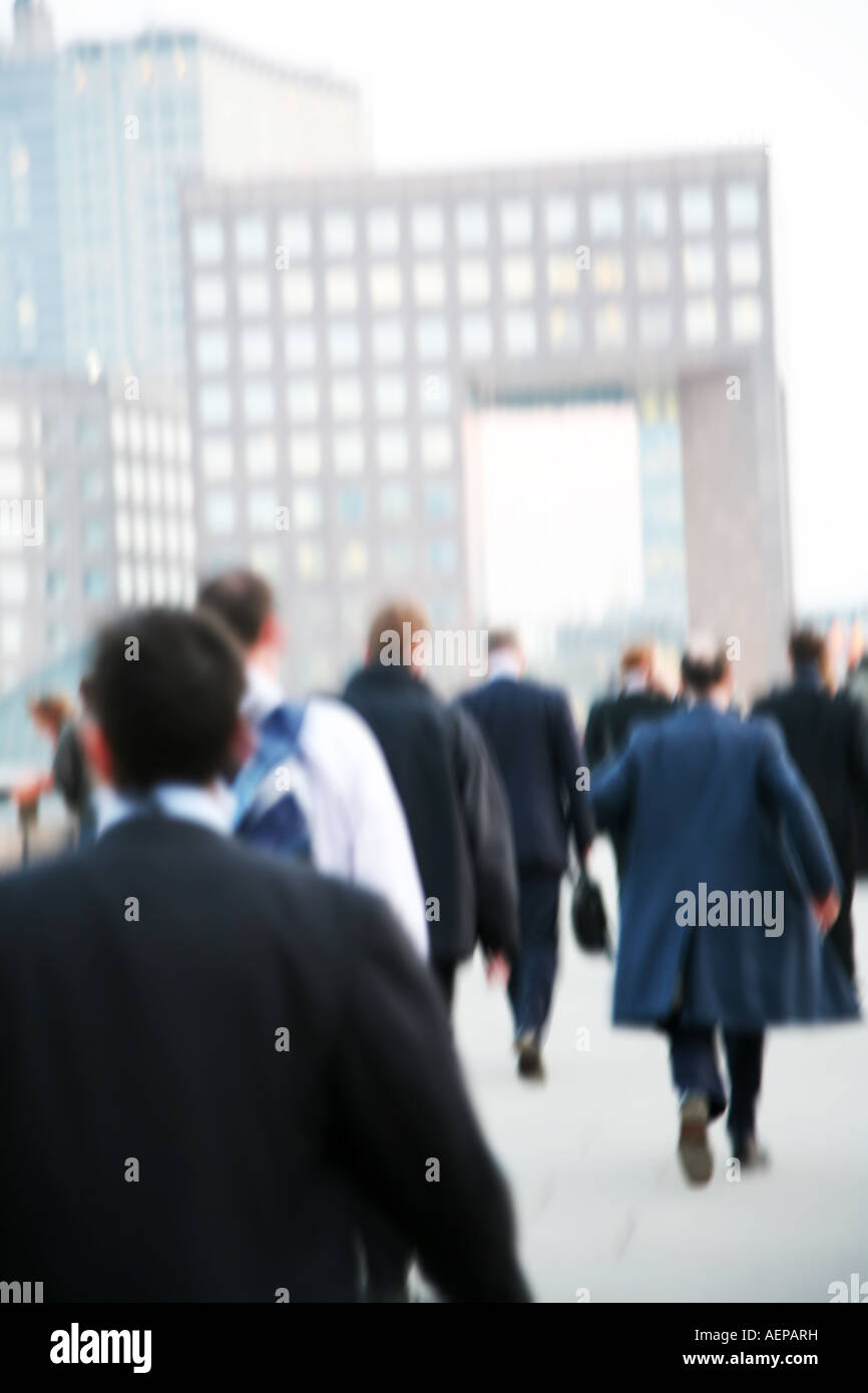 Rush hour commuters London Bridge Stock Photo - Alamy