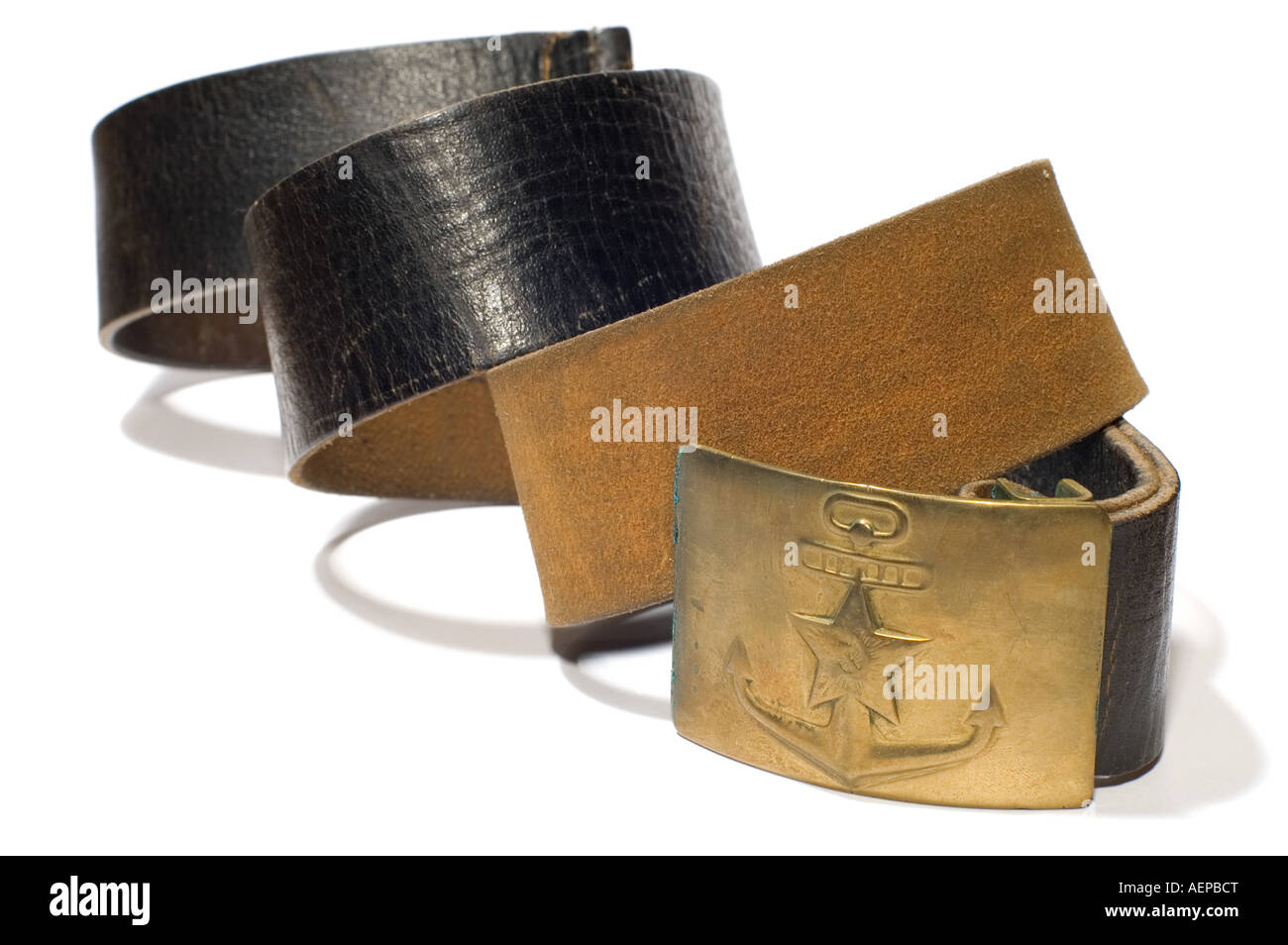 series object on white military russian fleet belt Stock Photo - Alamy