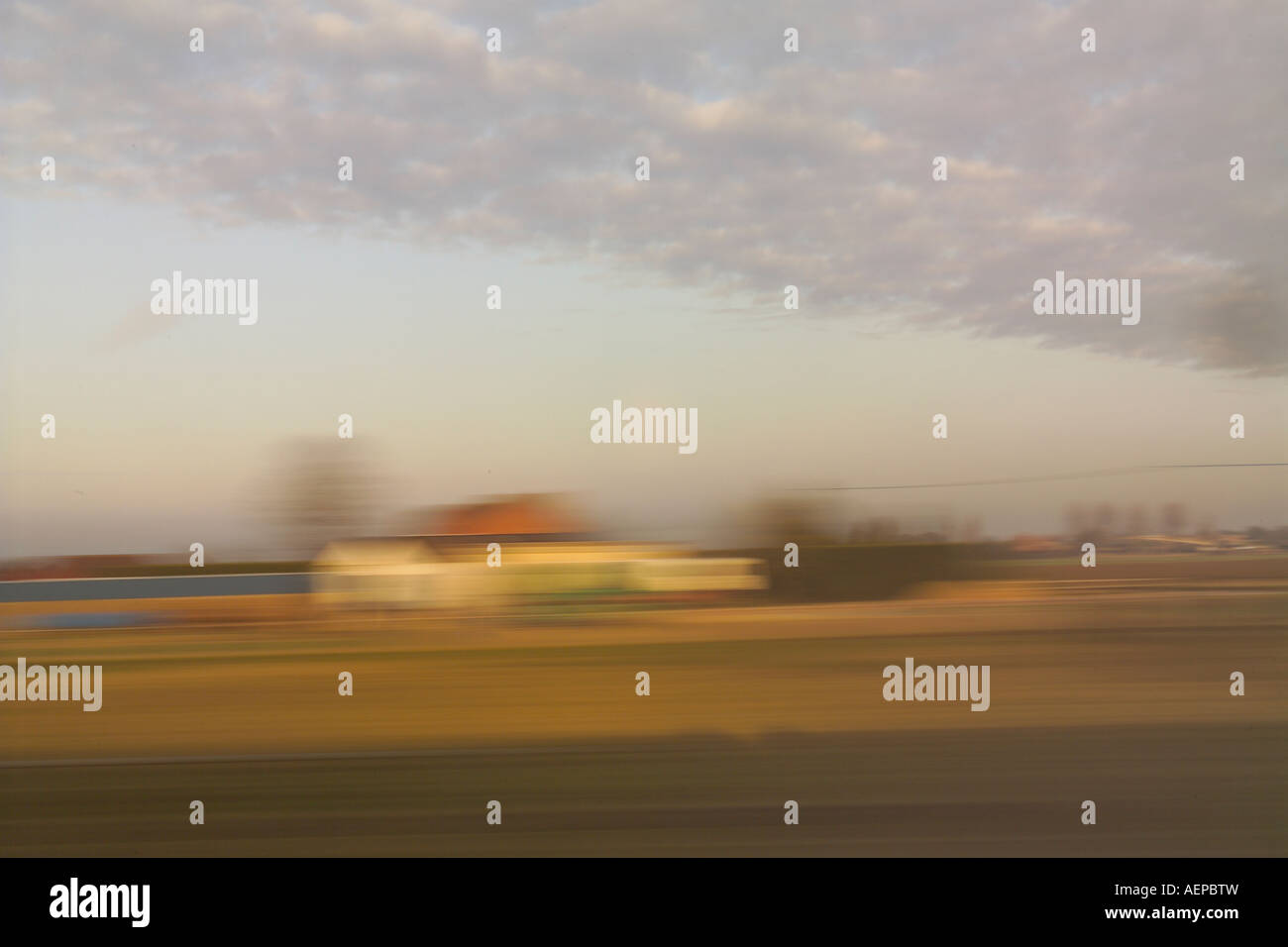 train window view (london to leeds Stock Photo - Alamy
