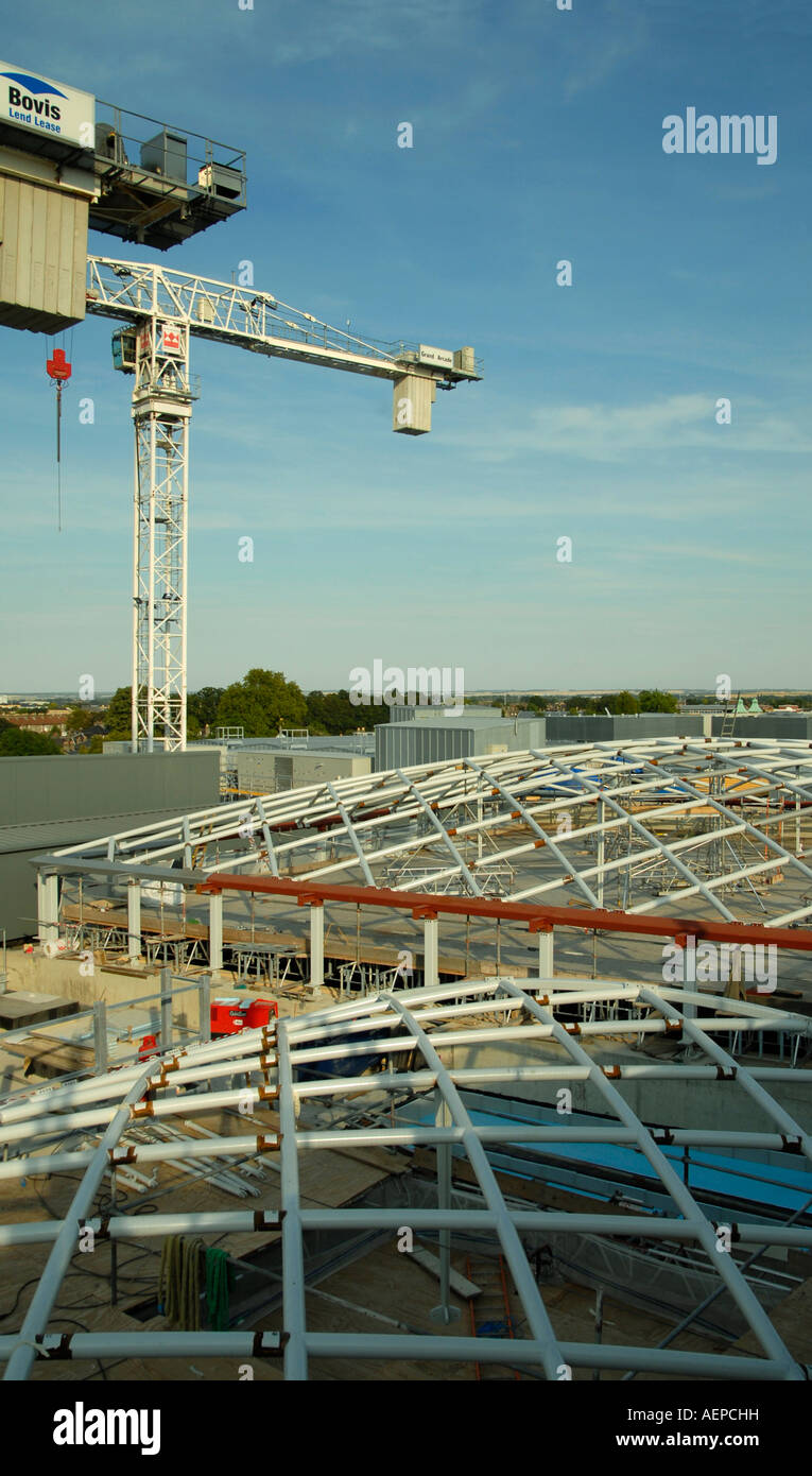 Construction work on the Grand Arcade in Cambridge, England Stock Photo ...