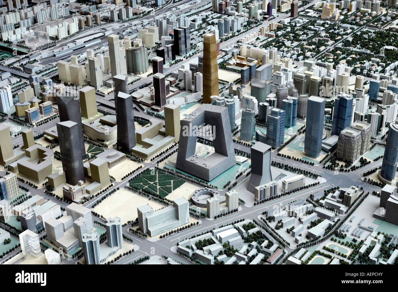 CBD area in the model of Beijing s city master plan at Beijing Stock ...