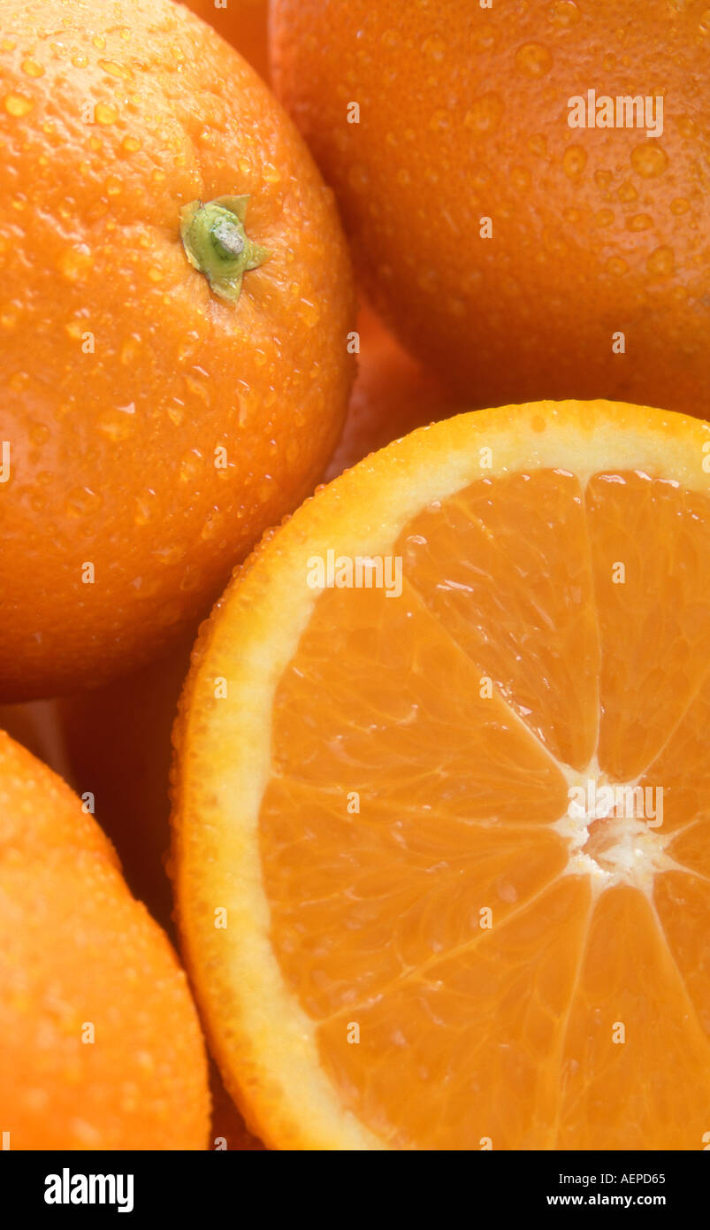 whole and sliced oranges Stock Photo - Alamy