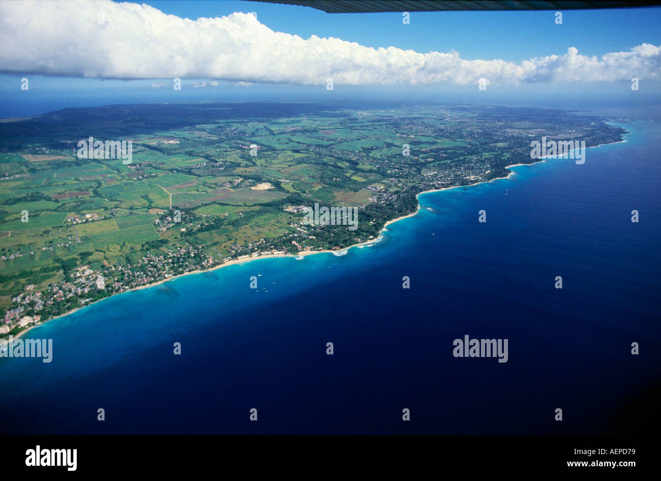 aerial island of barbados archipelago of the lesser antilles caribbean ...