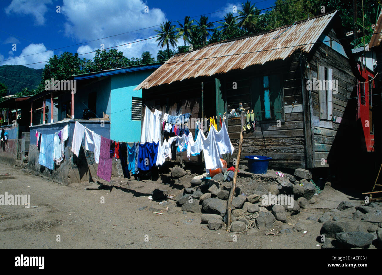 dwellinghouses town of soufriere island of saint lucia archipelago of ...