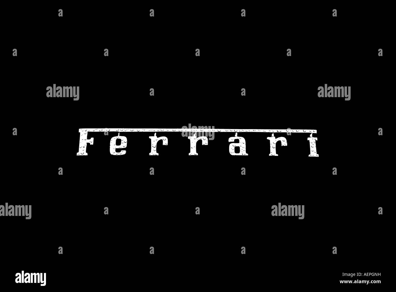 Ferrari word Black and White Stock Photos & Images - Alamy