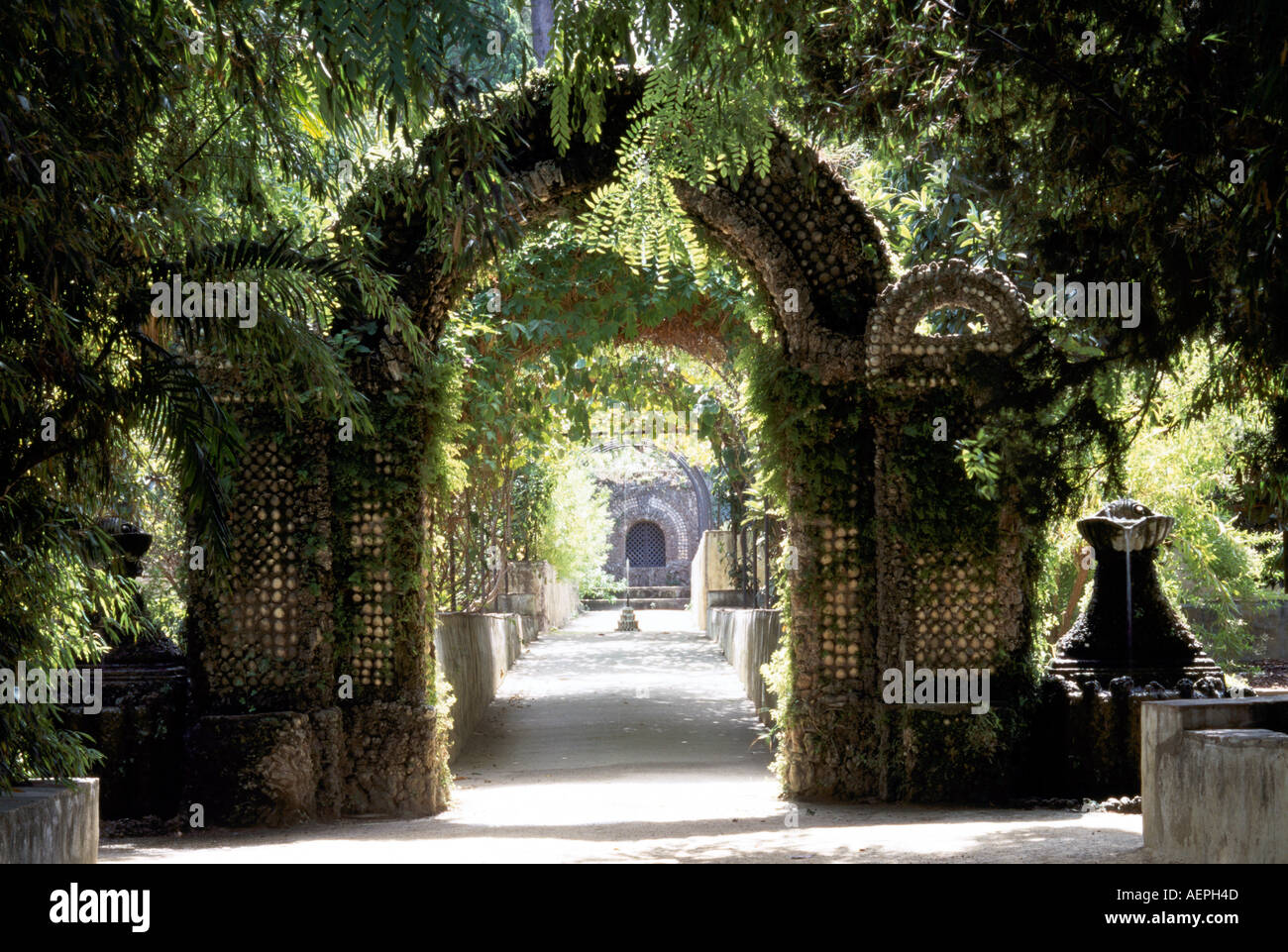 Churriana bei Malaga, Retiro Garten, Pergola Stock Photo - Alamy
