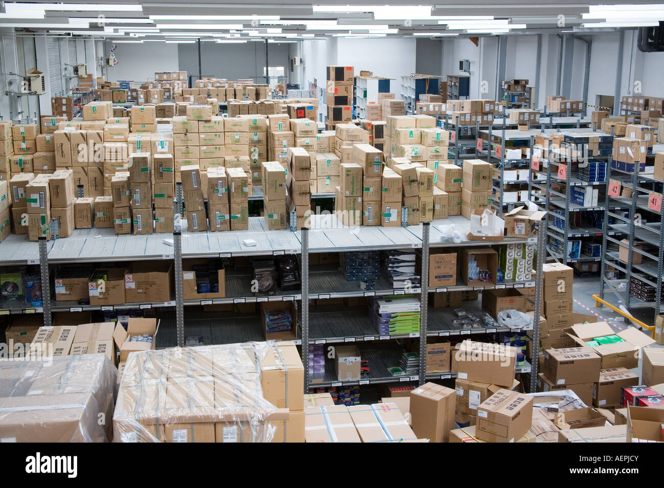 inside a Warehouse Stock Photo - Alamy