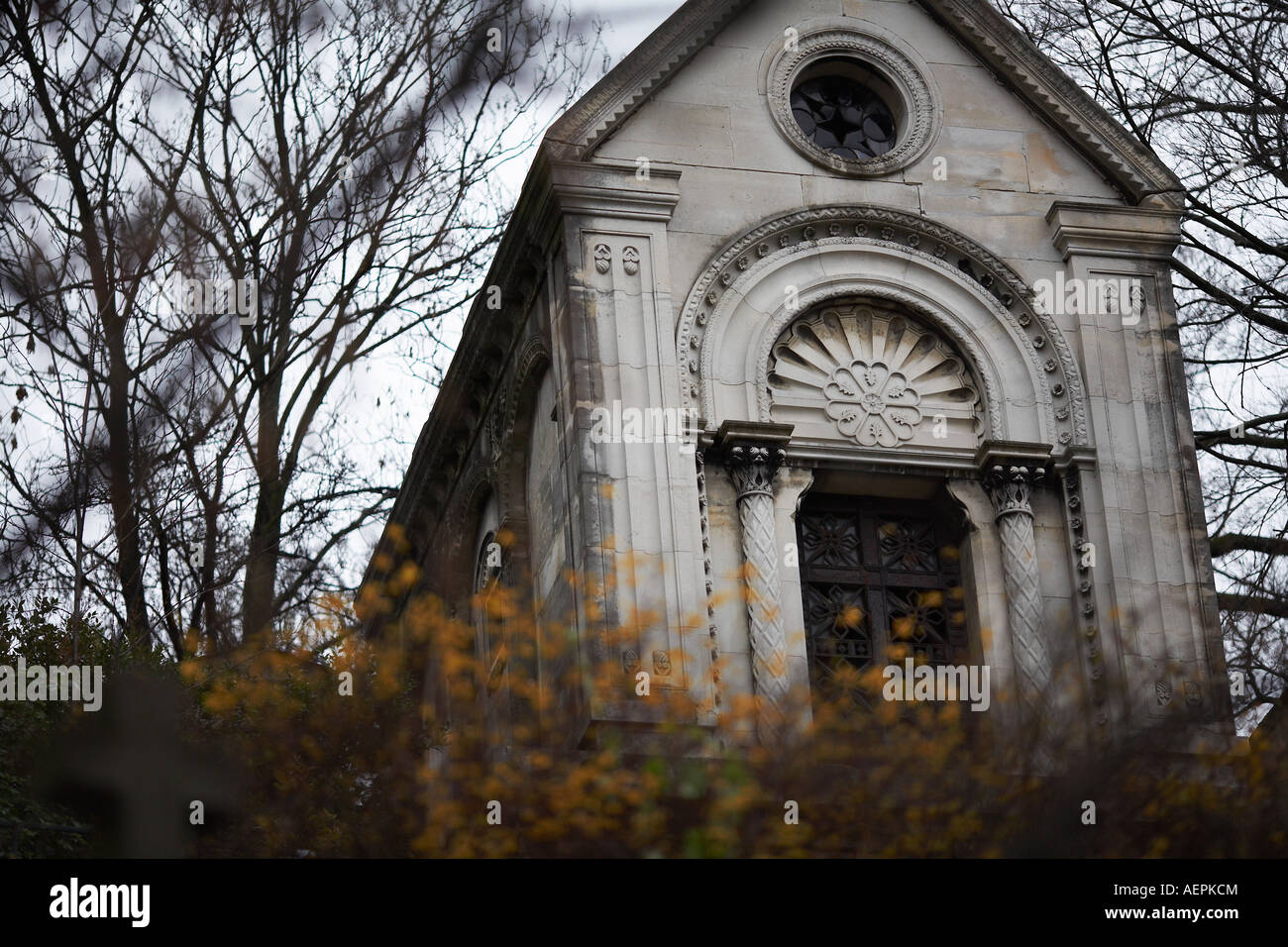 Large Crypt Over Hill Pere Lachaise Cemetary Paris France Stock Photo ...