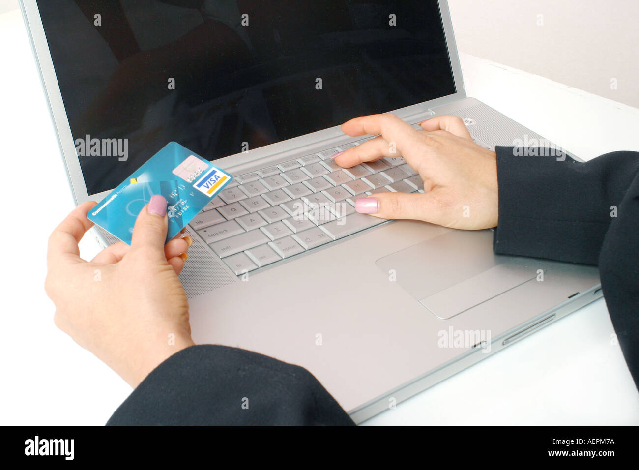 Credit card lap top hi-res stock photography and images - Alamy