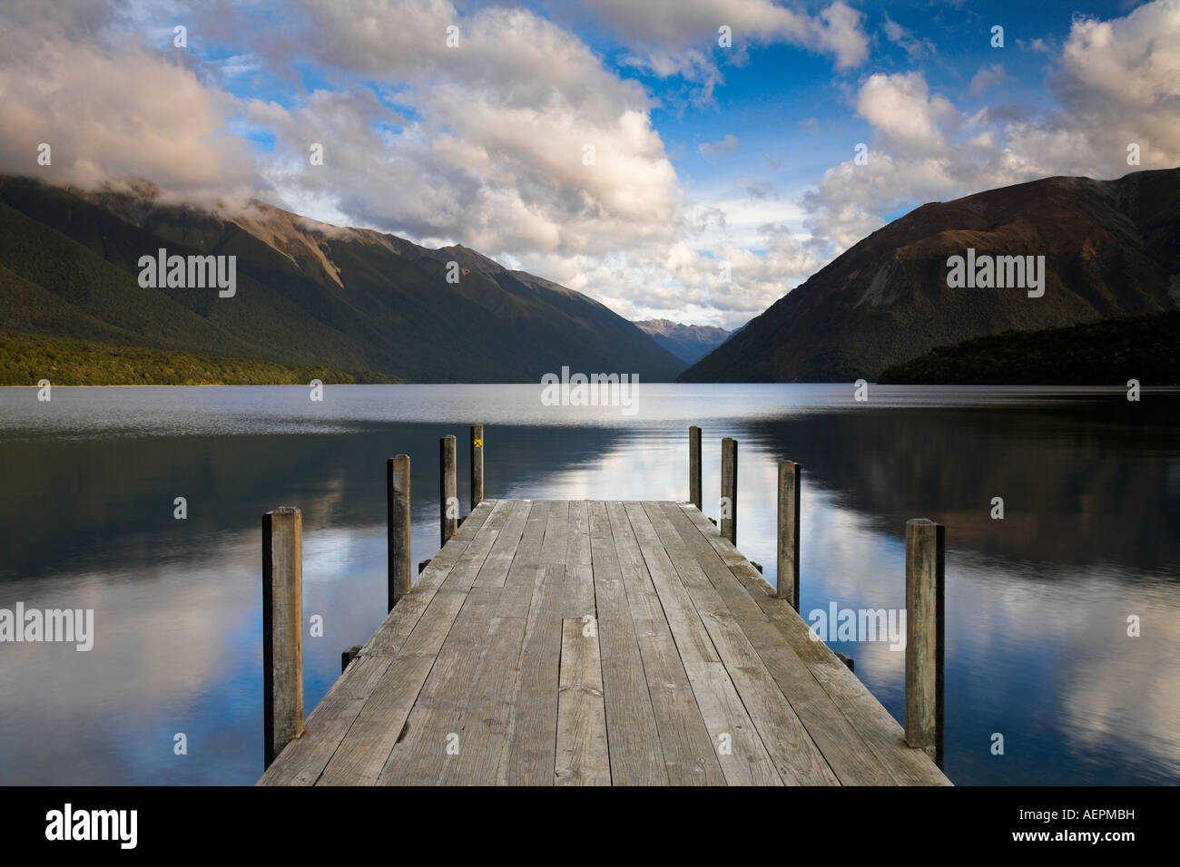 Lake Rotoiti in the Nelson Lakes National Park, New Zealand Stock Photo ...