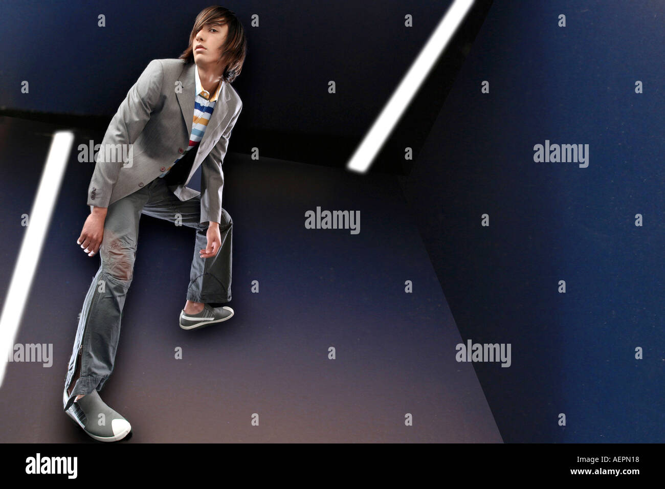 man in confined space Stock Photo - Alamy