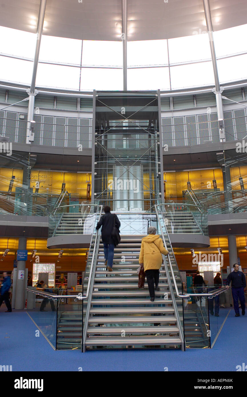MAIN INTERNAL STAIRCASE IN THE FORUM MILLENIUM LIBRARY, NORWICH ...