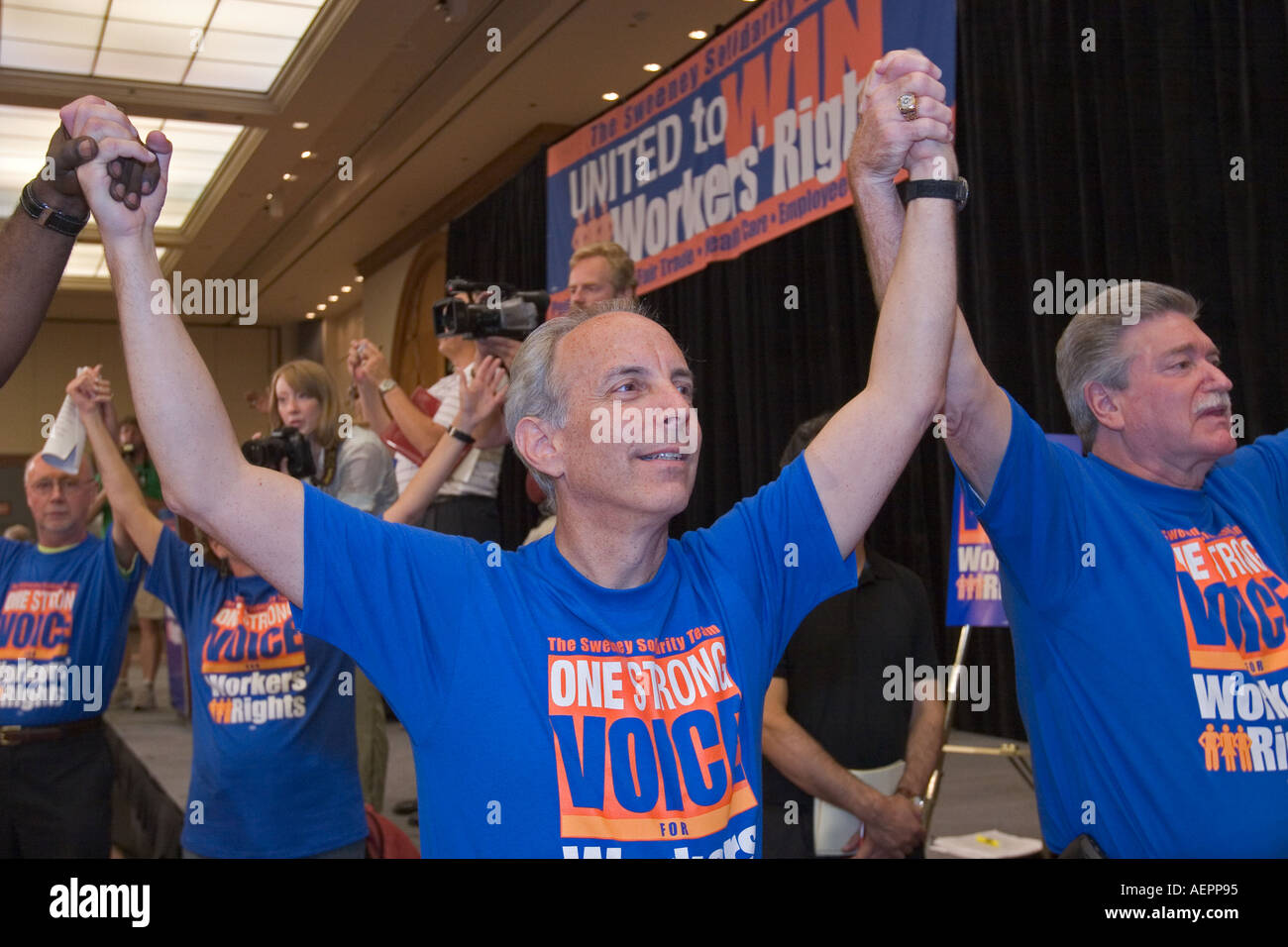 Communications Workers Vice President Larry Cohen Stock Photo - Alamy