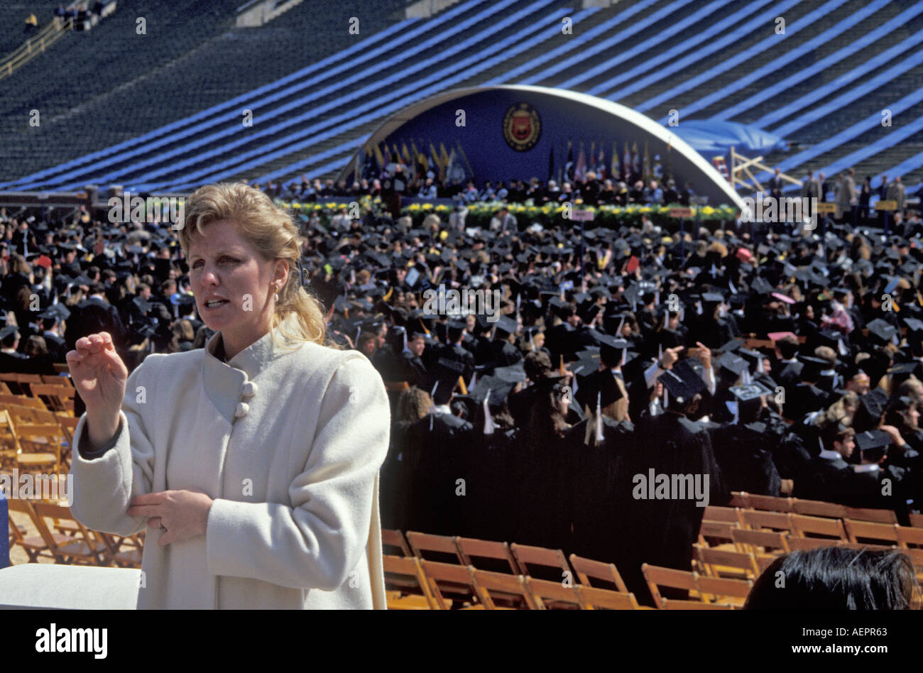 Sign Language Interpreter for the Deaf Stock Photo - Alamy