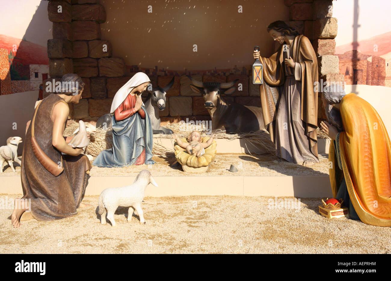 Nativity scene near St Mary s cathedral, Sydney, Australia Stock Photo ...