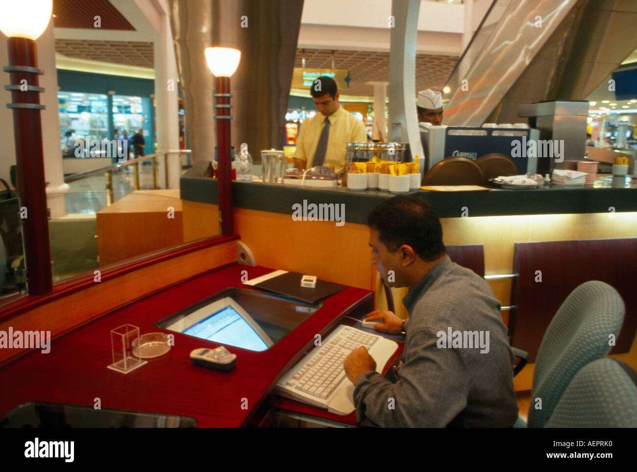 Dubai UAE Burjuman Shopping Centre Internet Cafe Stock Photo - Alamy