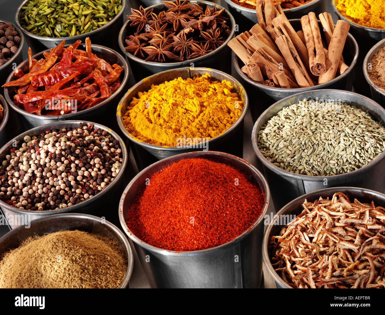 SELECTION OF ASIAN SPICES Stock Photo - Alamy