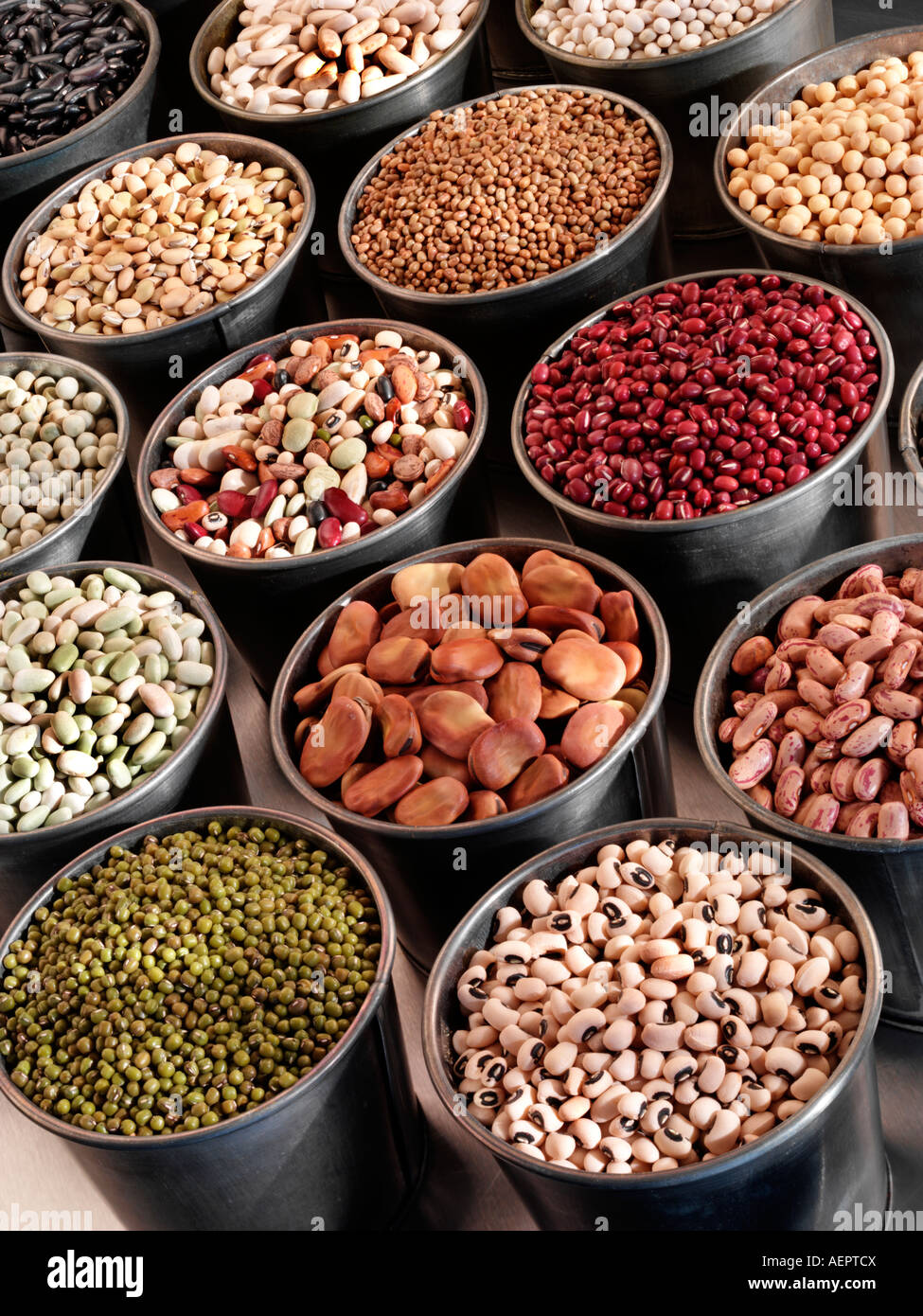 SELECTION OF BEANS AND PULSES Stock Photo - Alamy