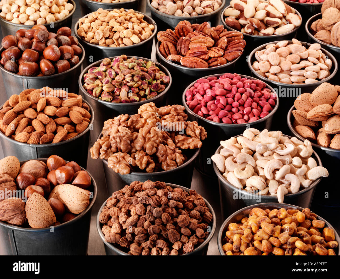 SELECTION OF NUTS Stock Photo - Alamy