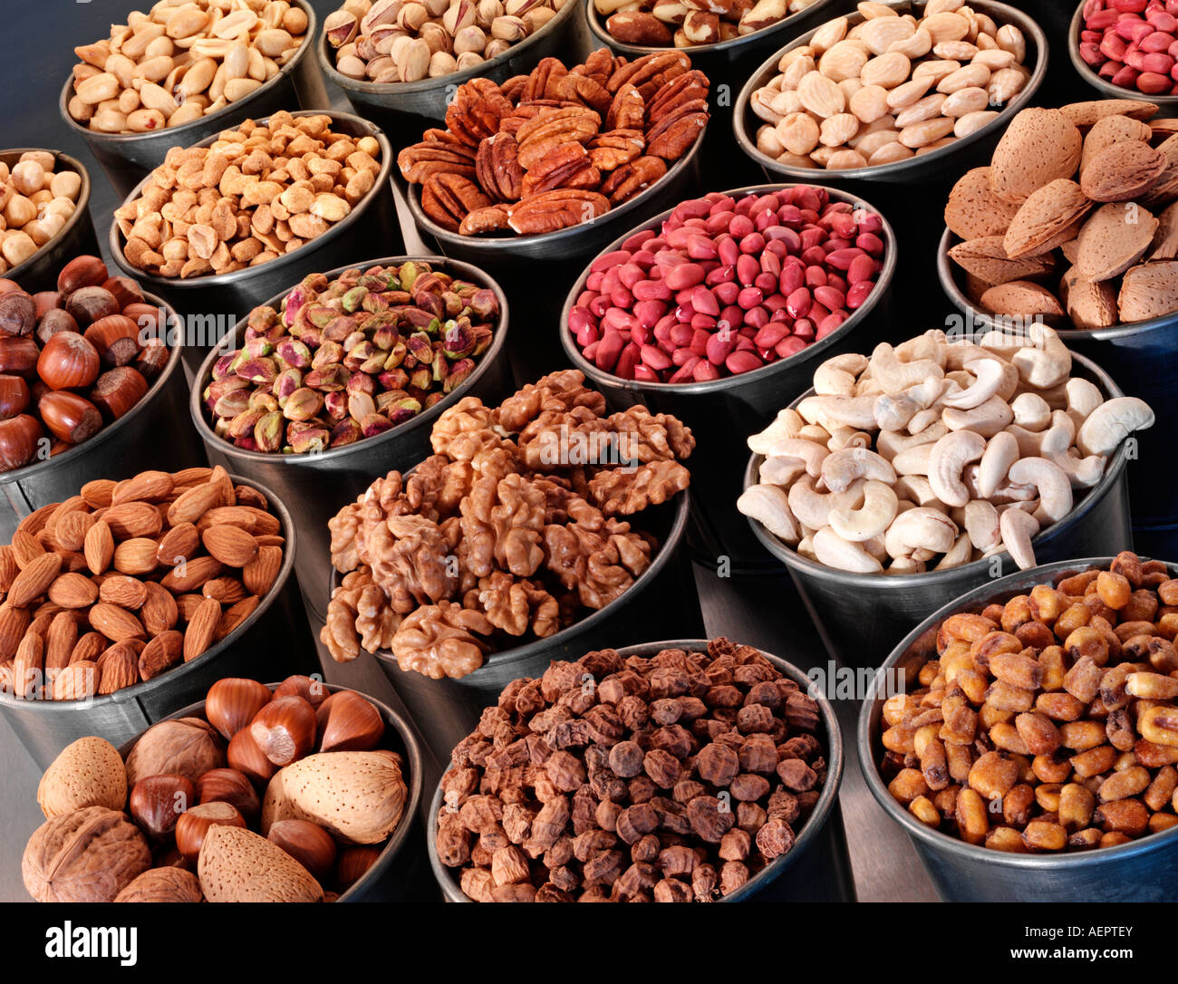 SELECTION OF NUTS Stock Photo - Alamy