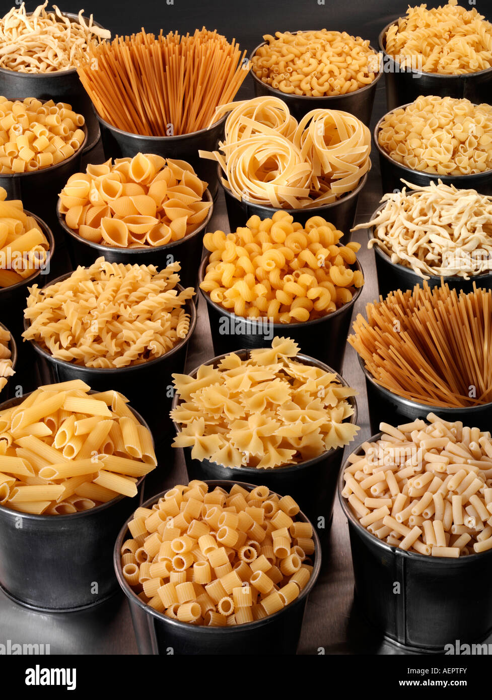 SELECTION OF PASTA Stock Photo - Alamy