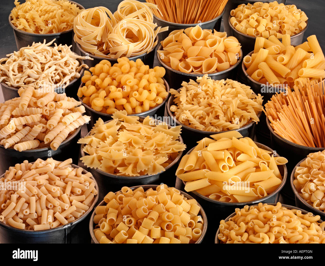 SELECTION OF PASTA Stock Photo - Alamy