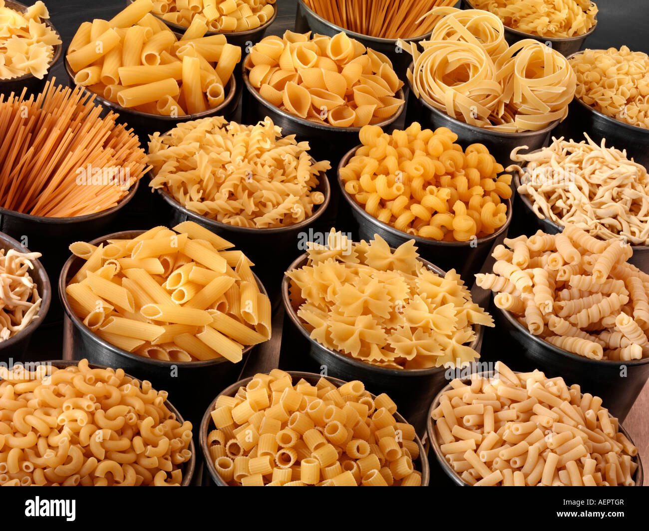 SELECTION OF PASTA Stock Photo - Alamy