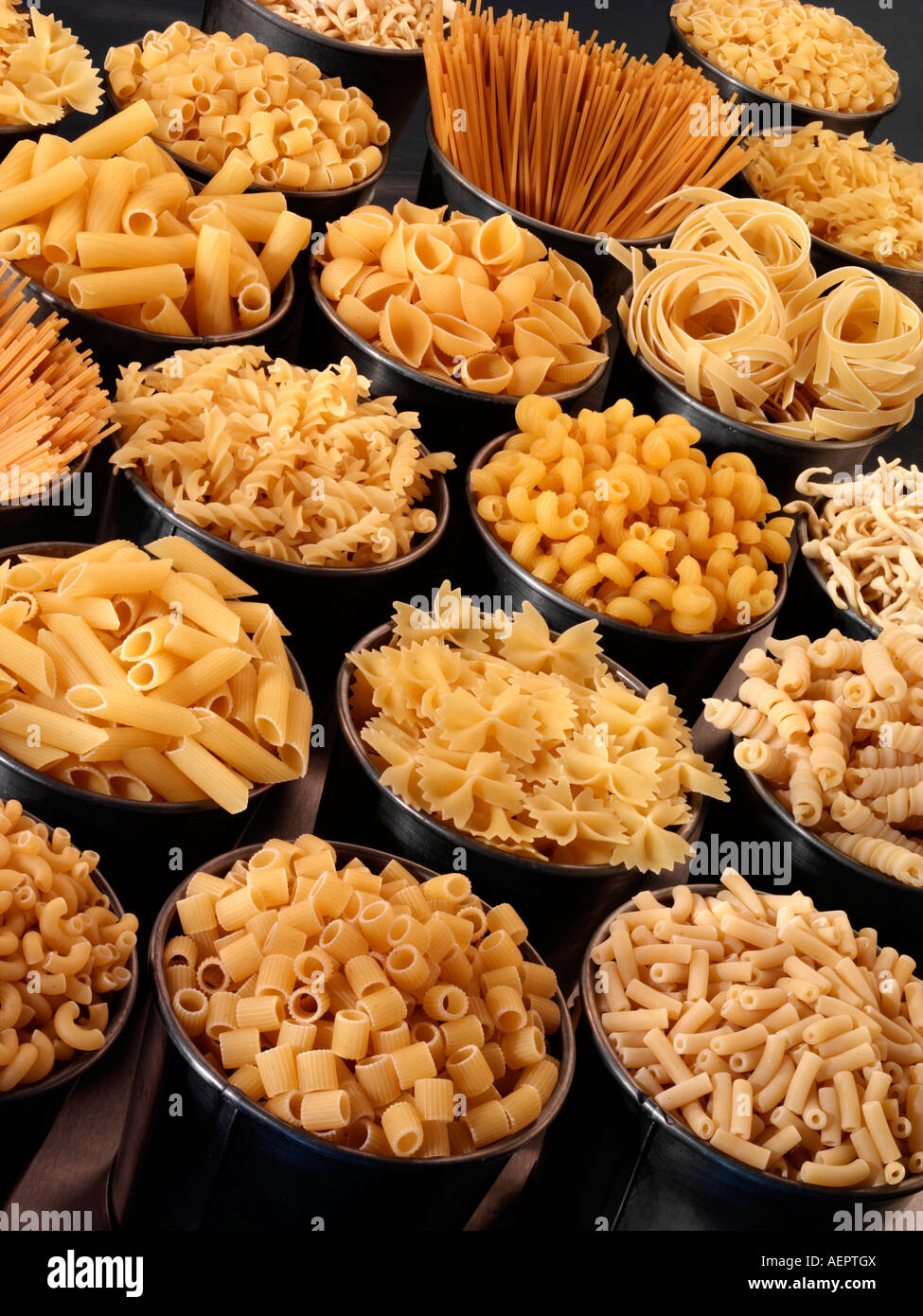 SELECTION OF PASTA Stock Photo - Alamy