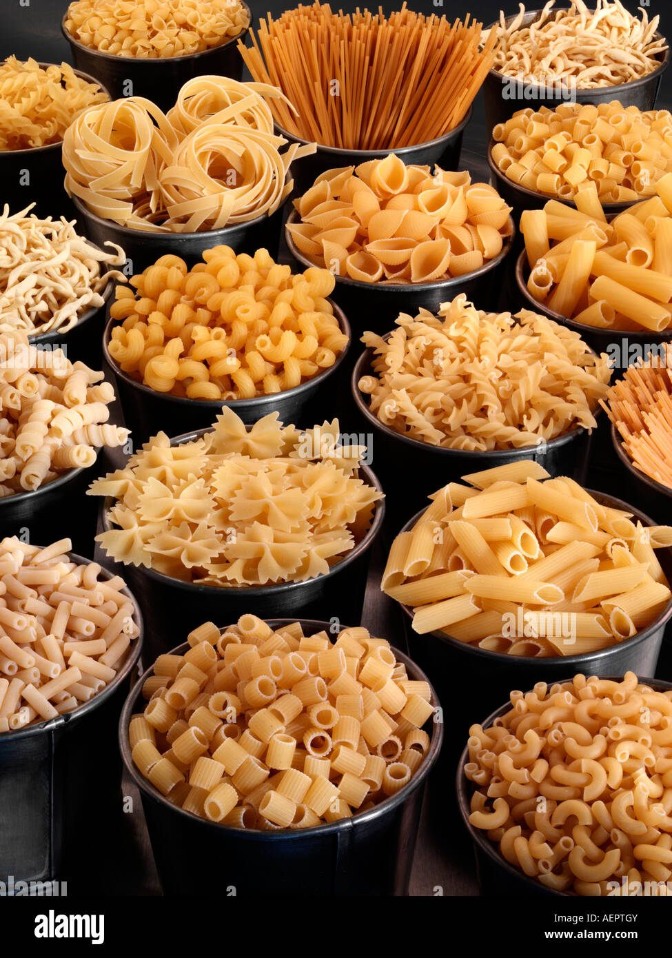 SELECTION OF PASTA Stock Photo - Alamy