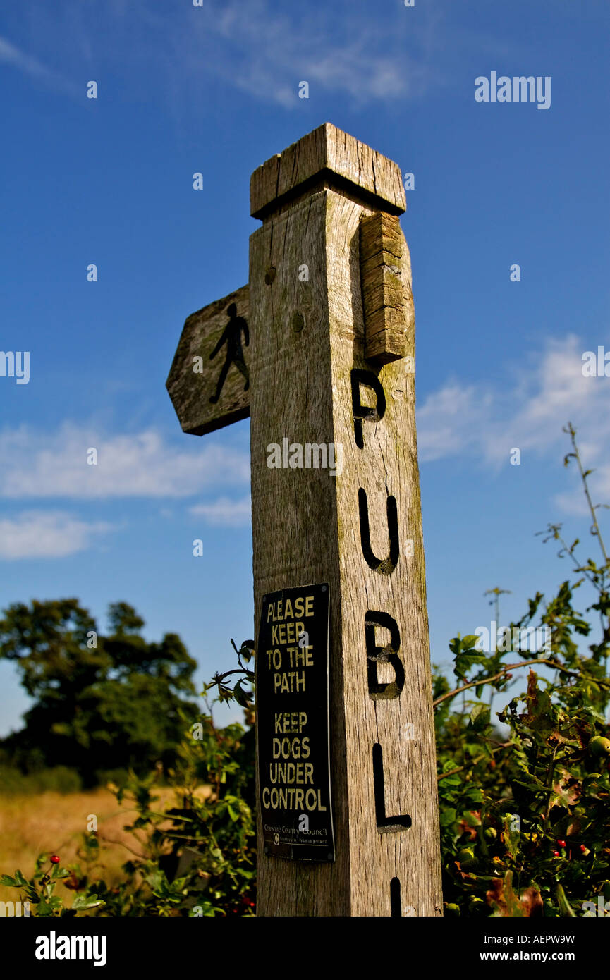 Public footpath sign Stock Photo - Alamy