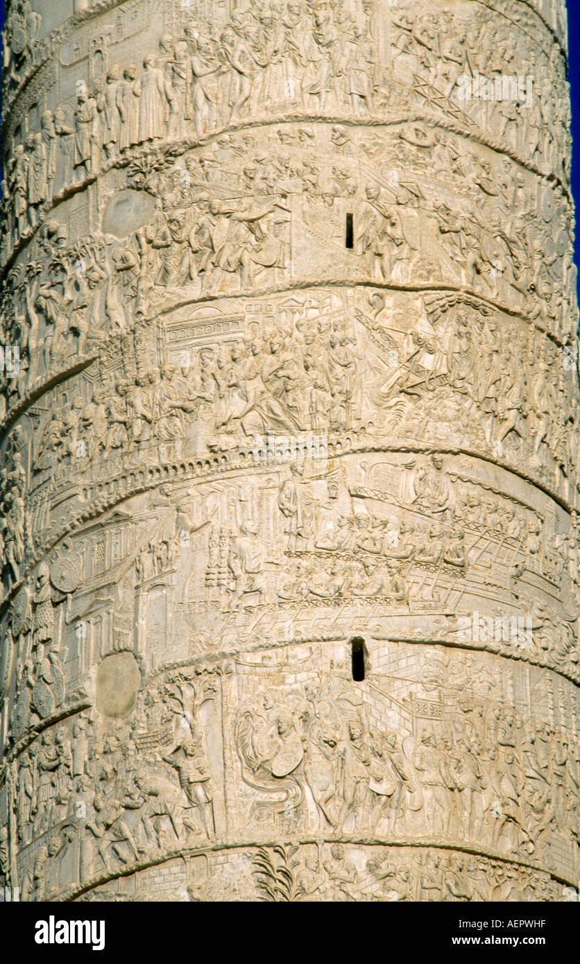 Rome Italy Trajans Column Detail Stock Photo - Alamy