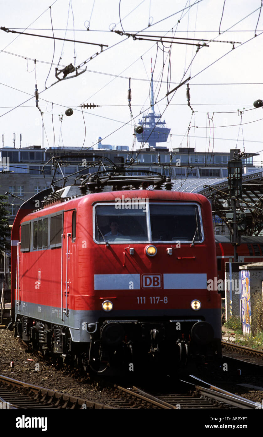 German Railways Regional Express passenger train, Cologne, North Rhine ...